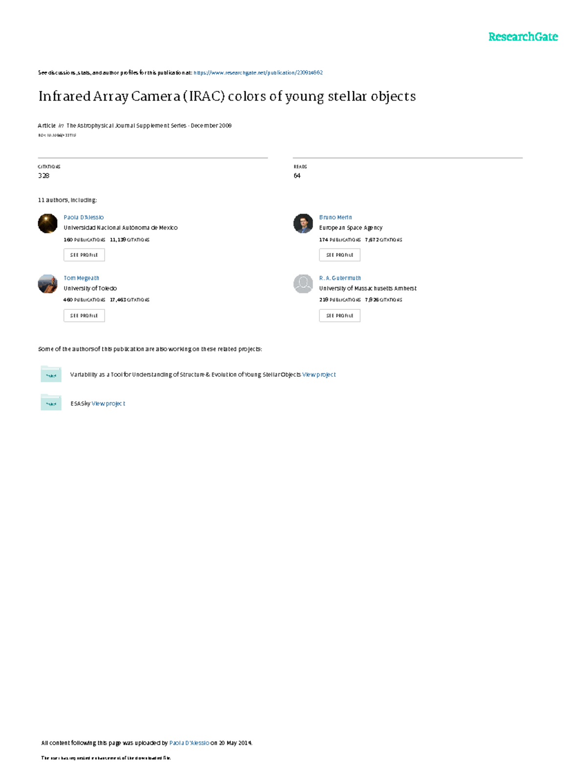 Infrared Array Camera IRAC colors of young stellar - See discussions, stats, and author profiles ...