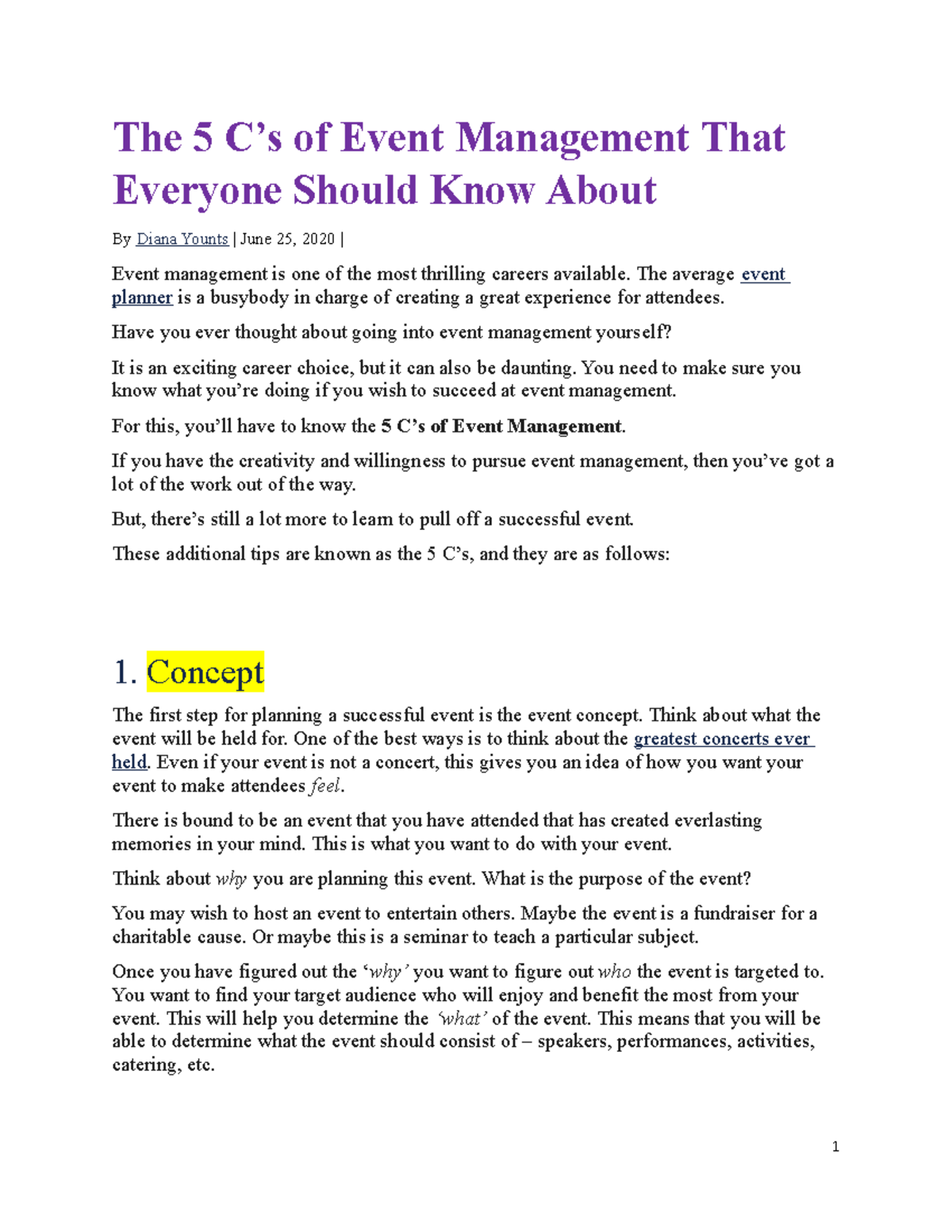 The 5Cs of Event Management - The 5 C’s of Event Management That ...