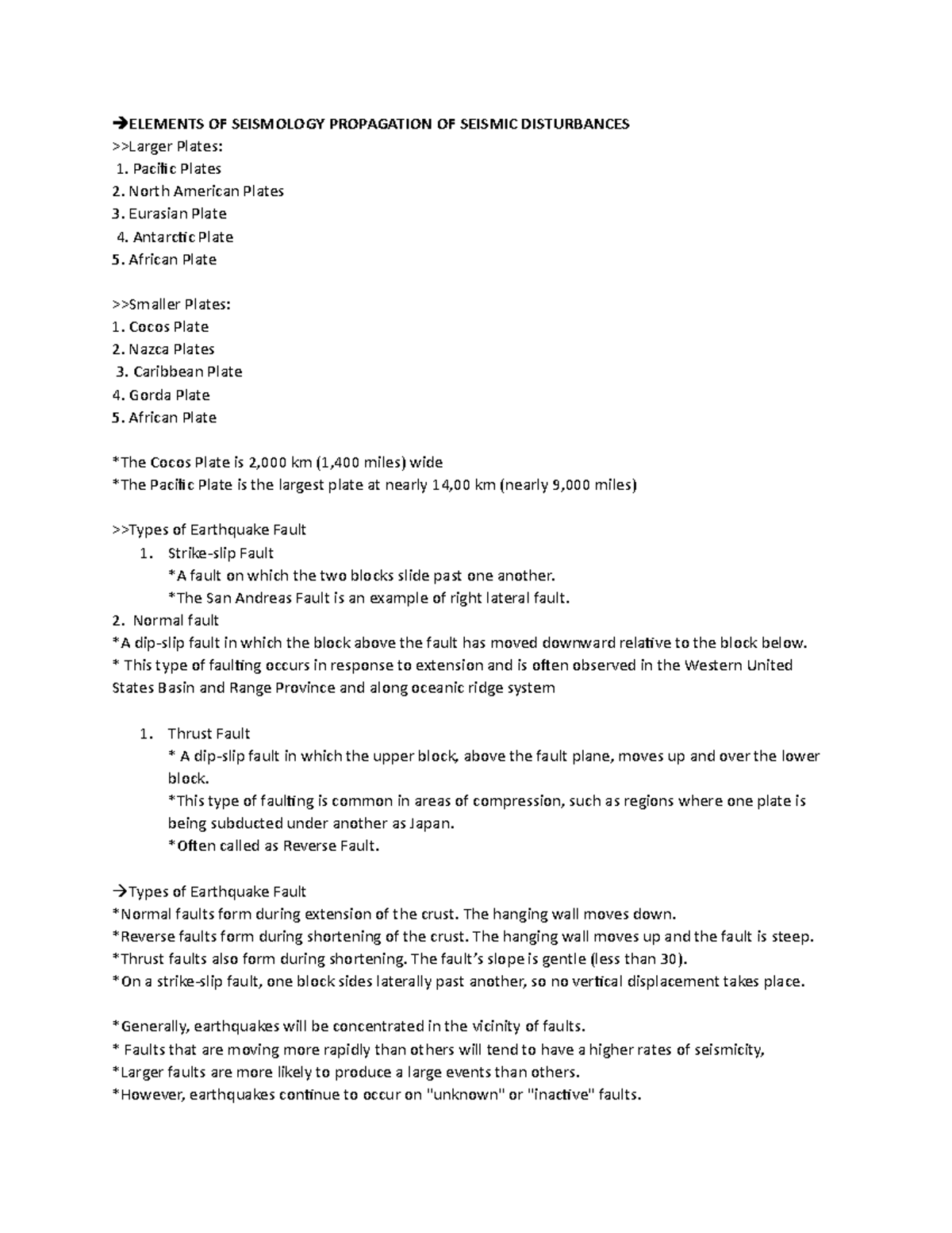 Elements OF Seismology Propagation OF Seismic Disturbances - ELEMENTS ...