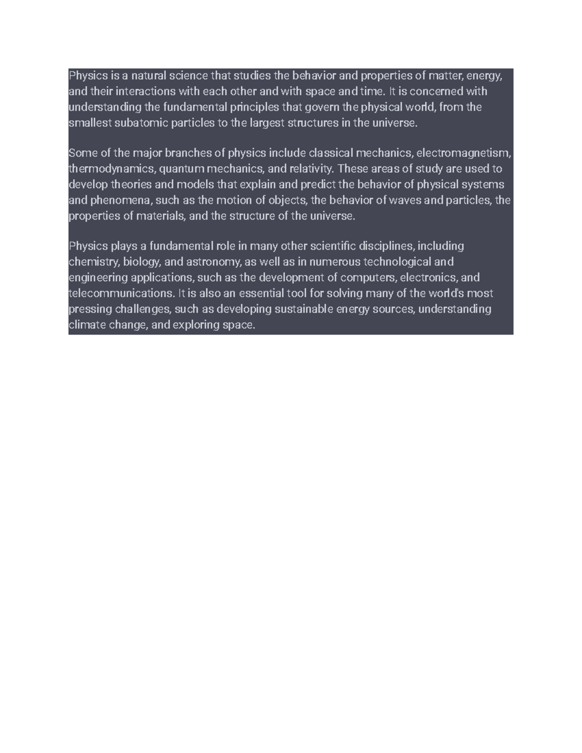 physics concept - Physics is a natural science that studies the ...
