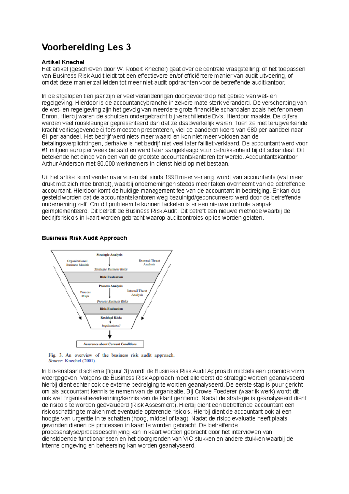 Voorbereiding les 3 Nyenrode - Voorbereiding Les 3 Artikel Knechel Het artikel (geschreven door ...