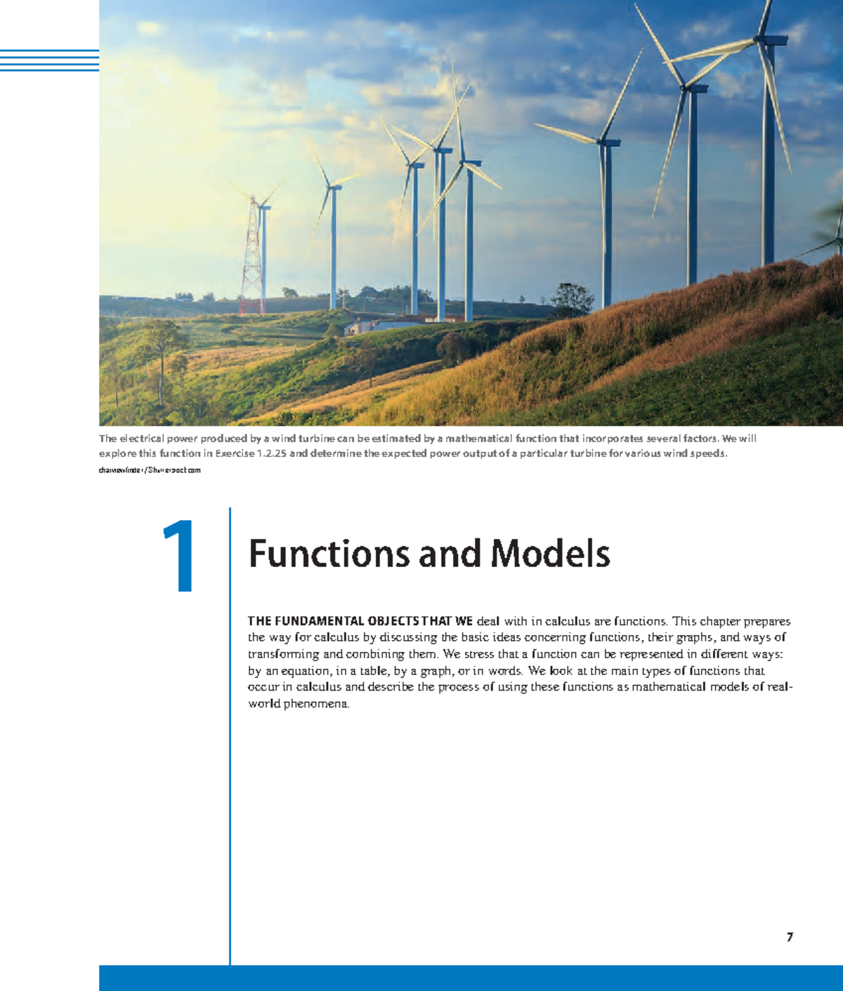 MATH - Calculus - 7 The electrical power produced by a wind turbine can ...