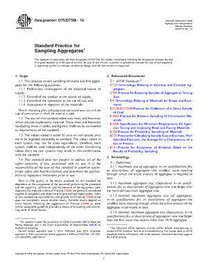 Astm d75 d75m 19 Astm d75 d75m 19 - Bachelor of Science in Civil ...
