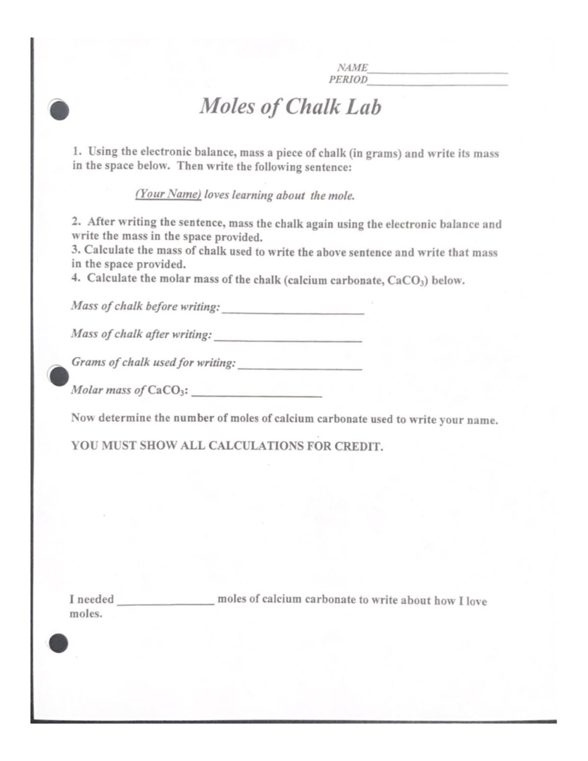 Kami Export - Karma Bates - 21-Moles of Chalk Lab - NAME PERIOD Moles ...