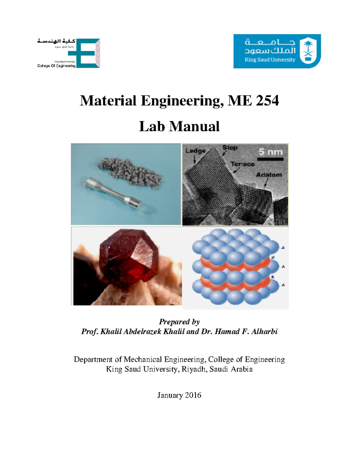 Material lab manual experiments january 2016 1 - Material Engineering ...