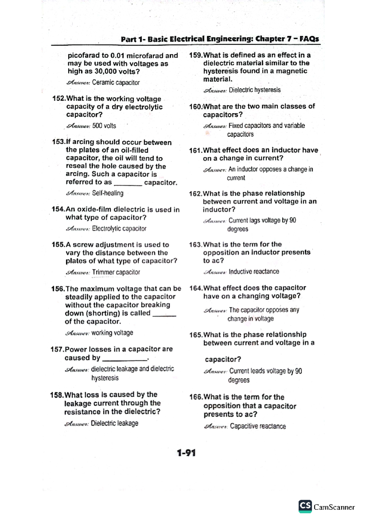 Cam Scanner 11 01 2024 06 - Part 1. Basic Electrical Engineering: Chapter 7 FAQs picofarad to 0 ...