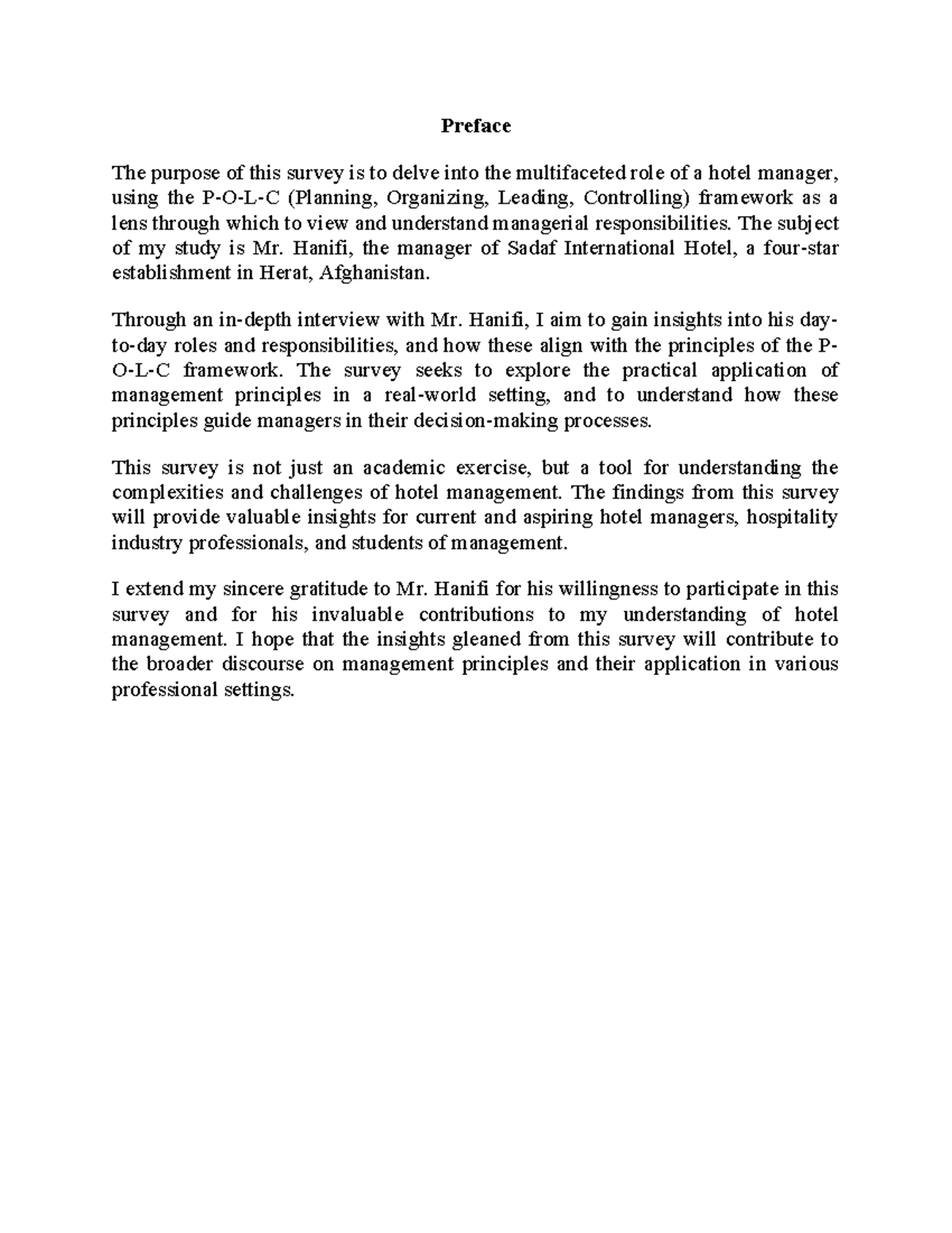 P-O-L-C Framework - Learning journal BUS 1101 Principle of Business Management - Preface The ...