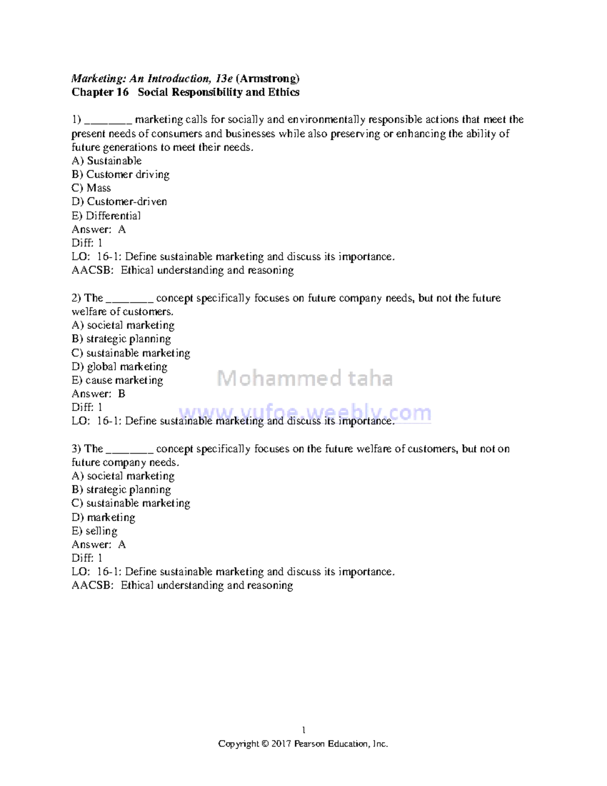 429794063 Chapter 16 Social Responsibility and Ethics - 1 Marketing: An ...