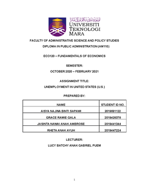 Principles of Economic - ECO120 - UiTM - Studocu
