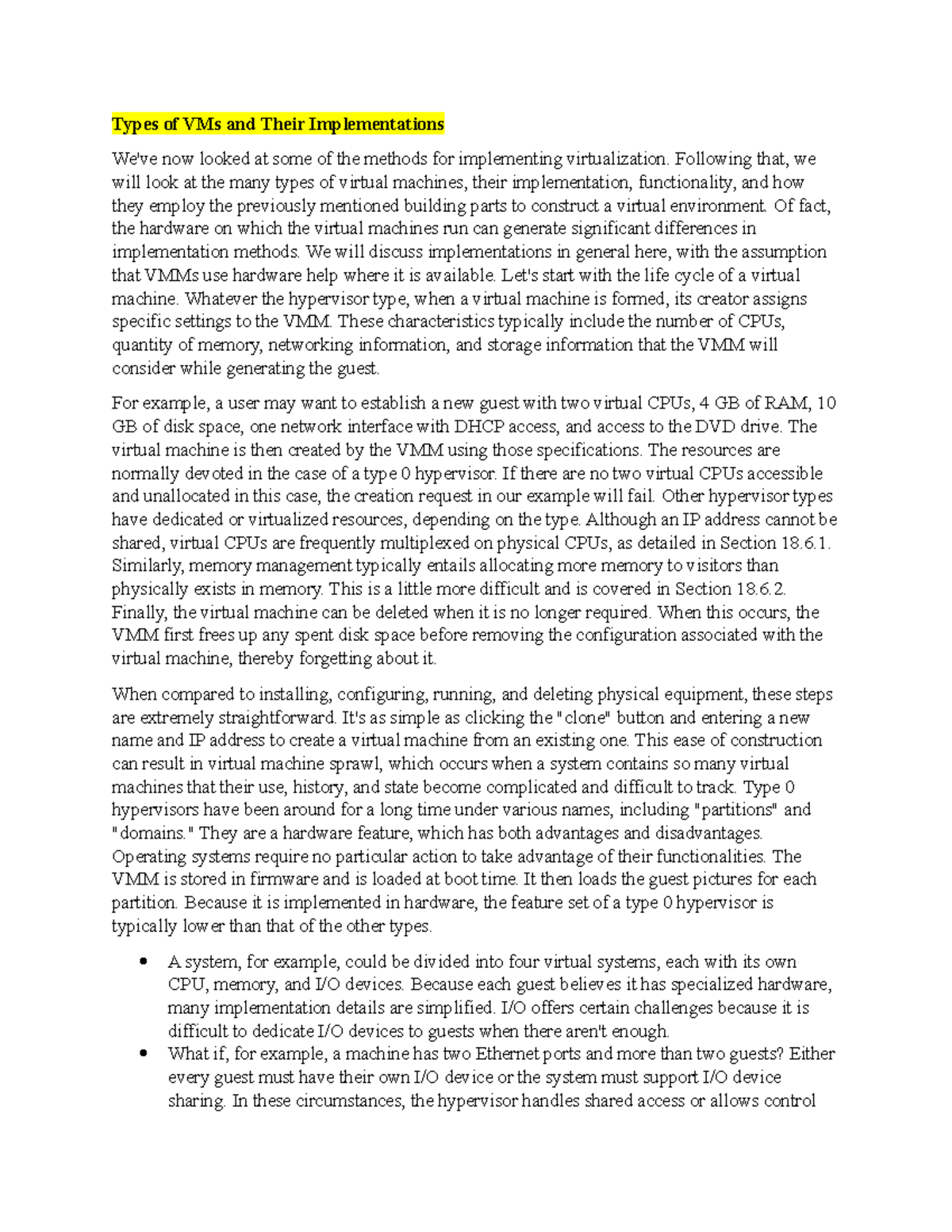 Types of VMs and Their Implementations - Following that, we will look ...