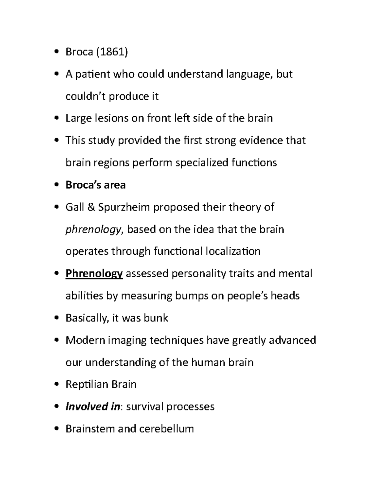 Brain lecture - Broca (1861) A patient who could understand language ...