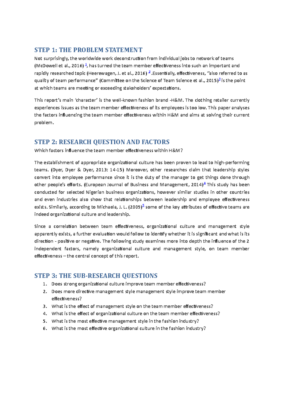 Final paper research methodology for IB grade 9,0 - STEP 1: THE PROBLEM ...