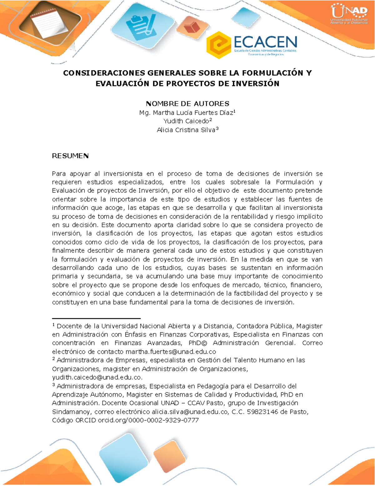 Biteca,+2+Martha+L - resumen - CONSIDERACIONES GENERALES SOBRE LA FORMULACI”N Y EVALUACI”N DE ...
