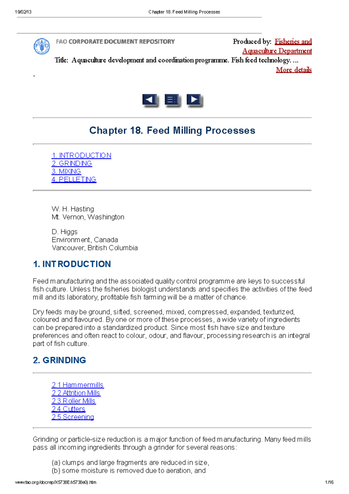 Feedmilling process - feed mill - Produced by: Fisheries and ...
