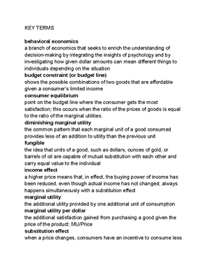 Microeconomics Terms CH.1 -CH - Unit 1 Terms - 10. : Chapter 1 Terms ...
