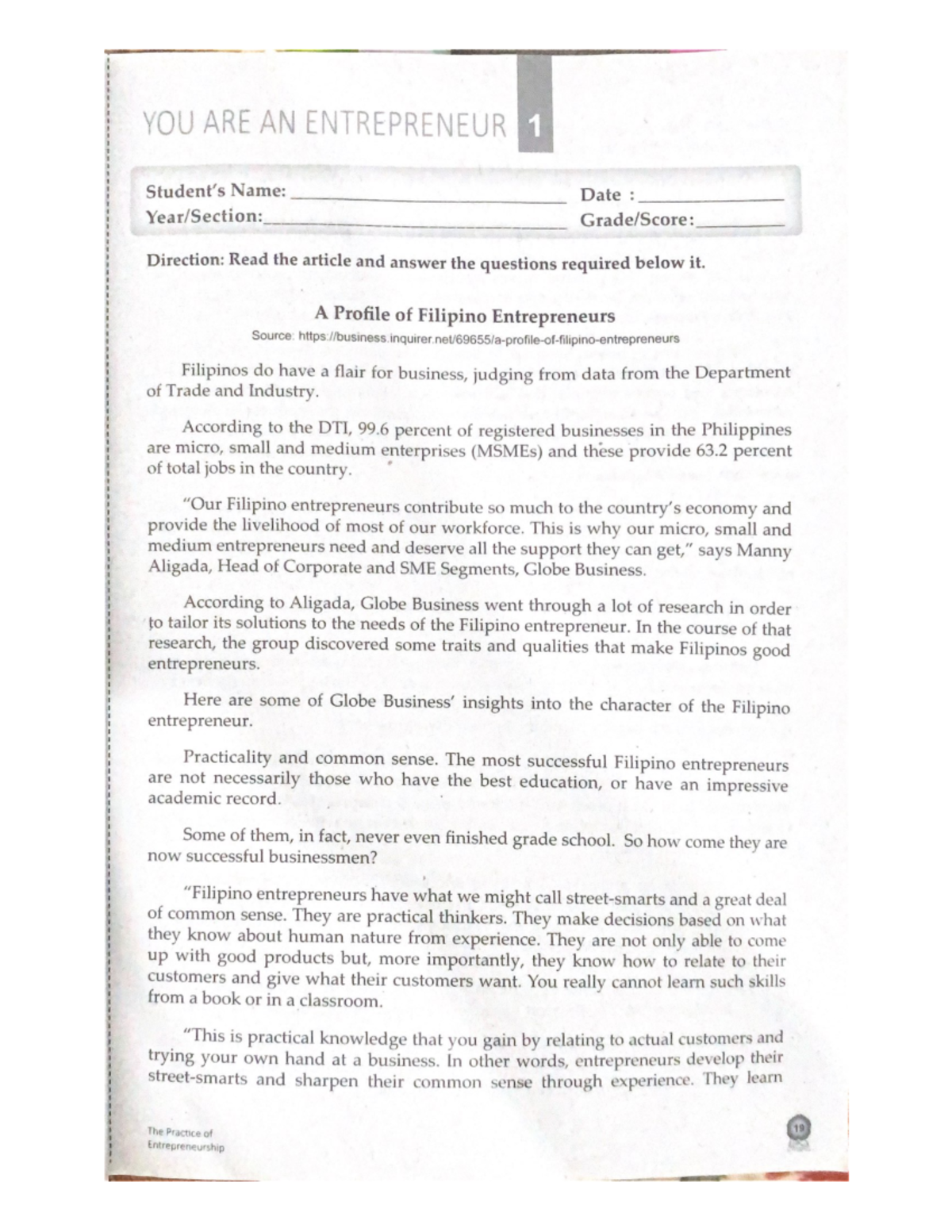 Pp - chapter 1 assignment case study - Entrepreneurial Mind - Studocu