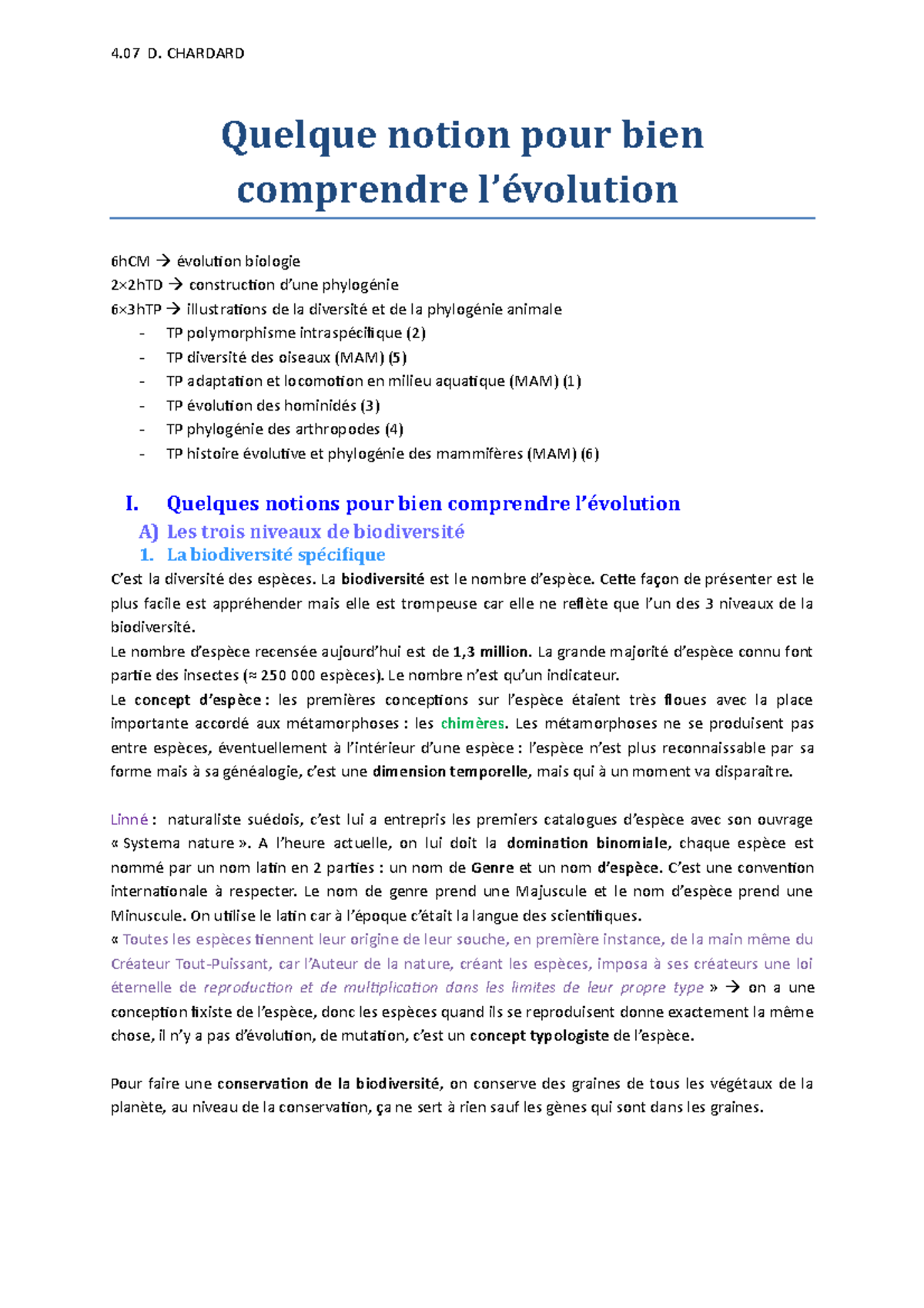 1 Quelque notion pour bien comprendre l’évolution - Quelque notion pour bien comprendre l ...