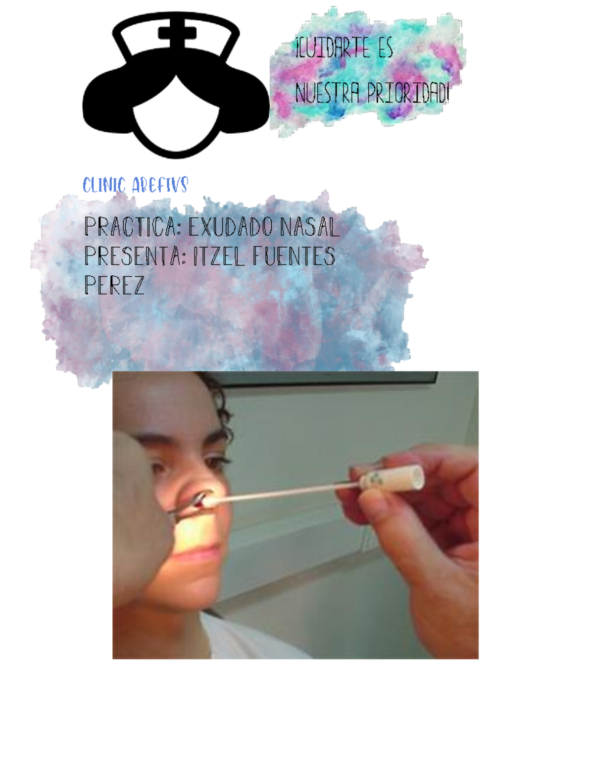 Exudado nasal - Instruir en la toma de muestra realizando el ...