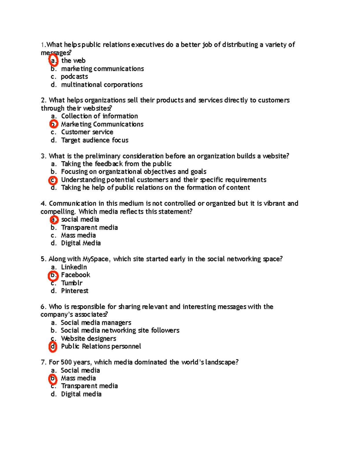 Chapter 13 quiz - 1 helps public relations executives do a better job ...