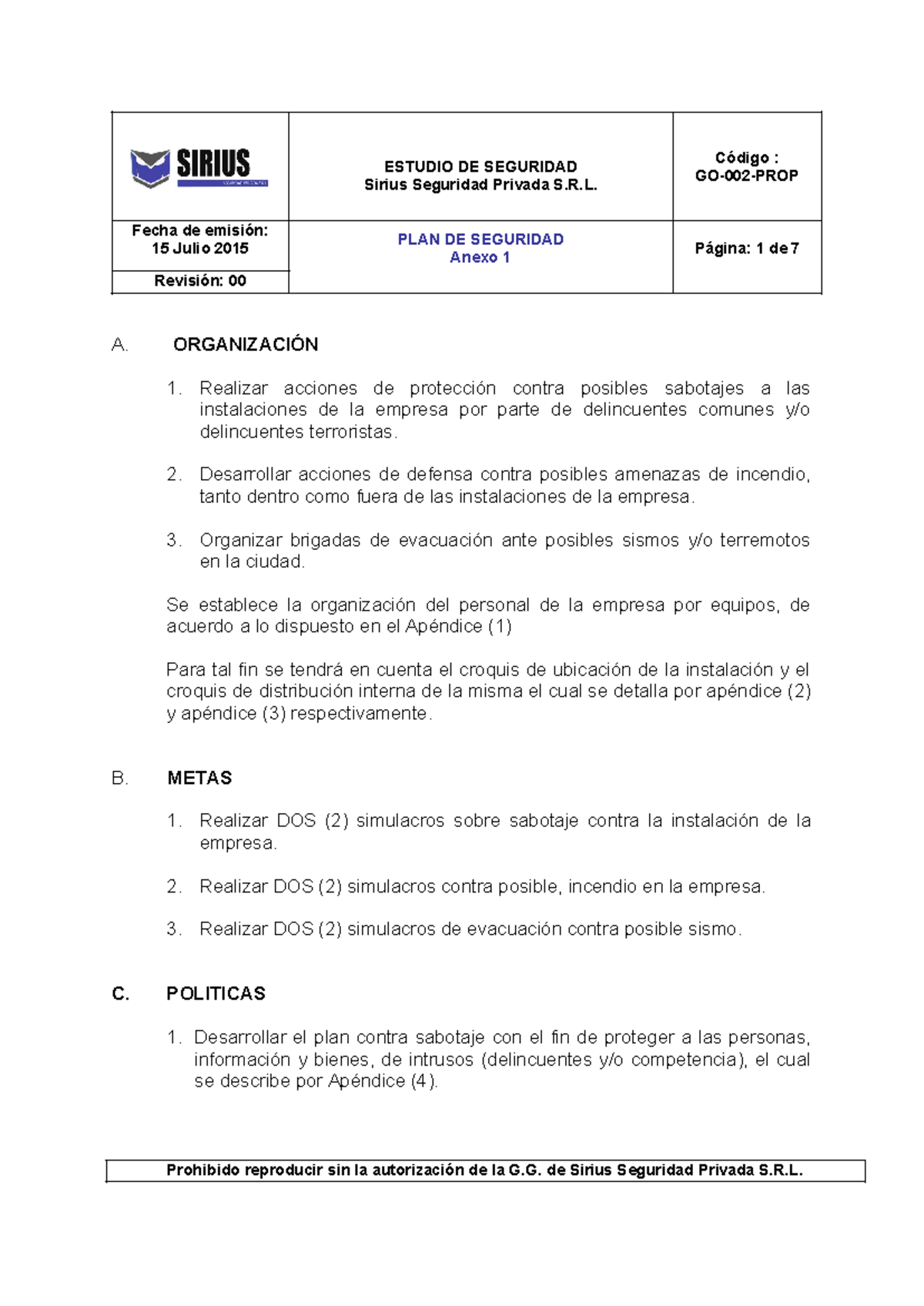 334138020-Plan-Seguridad - ESTUDIO DE SEGURIDAD Sirius Seguridad ...