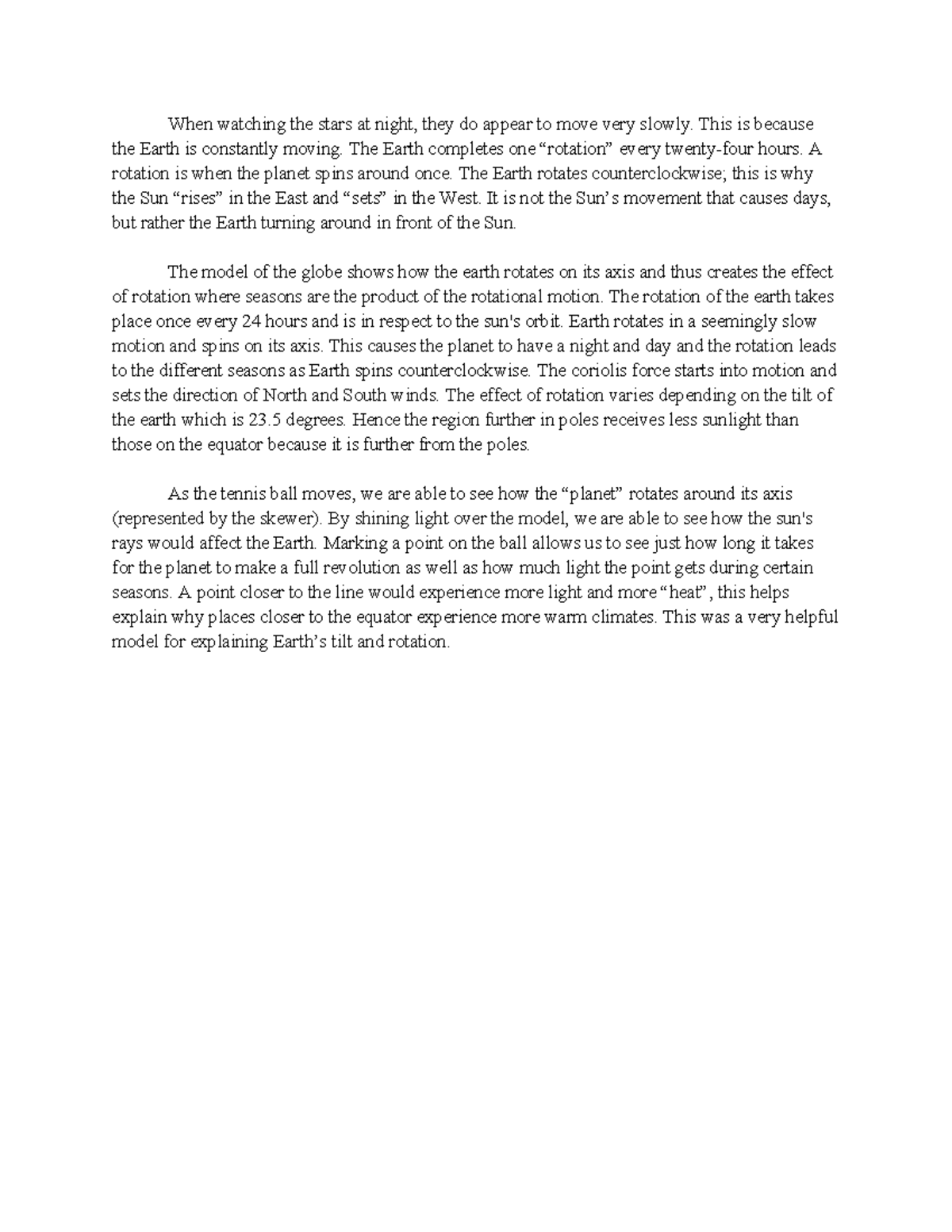 Modeling Earth's Tilt - This was assigned to read for Economics. - When ...