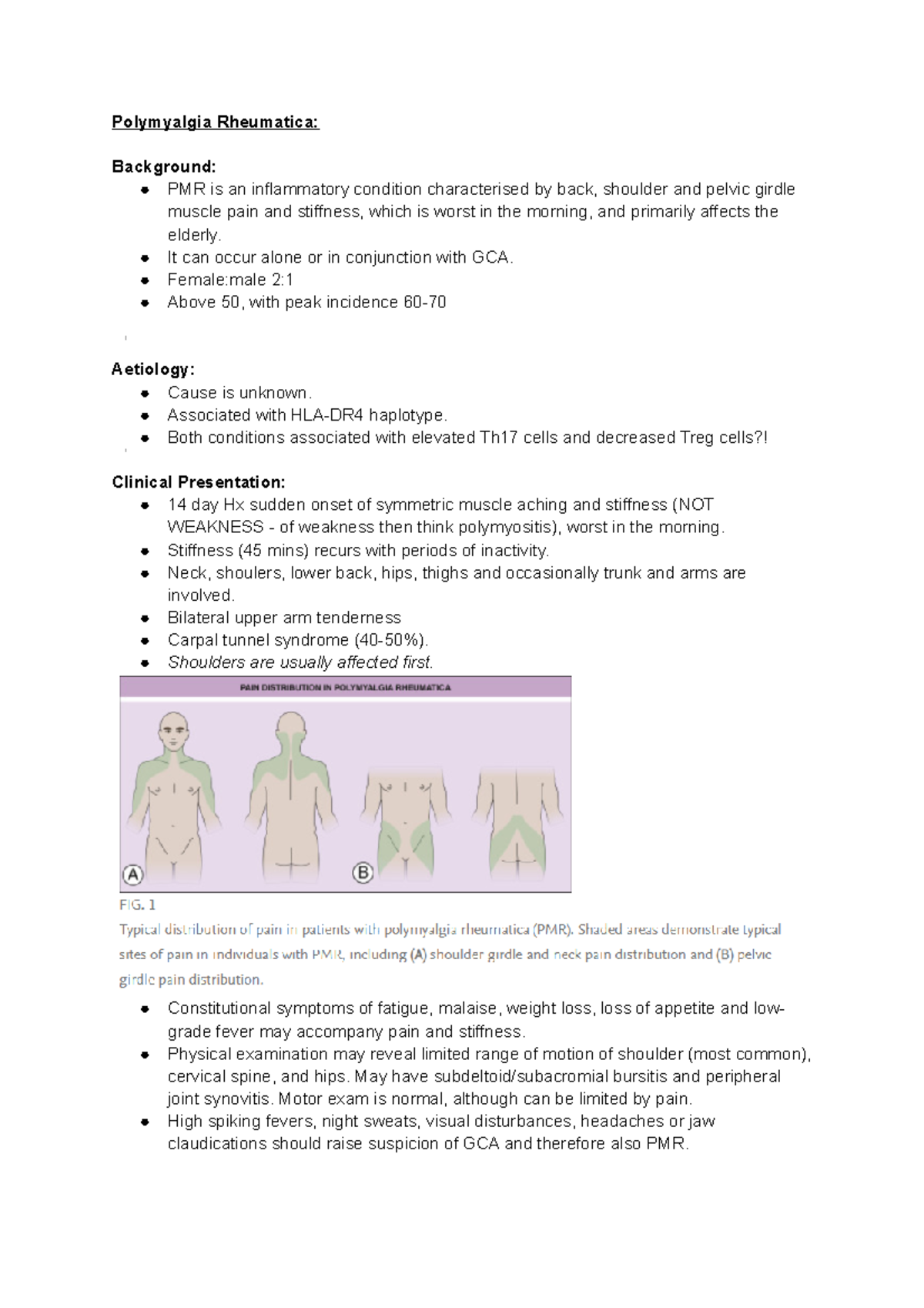 Polymyaglia Rheumatica - Polymyalgia Rheumatica: Background: PMR is an ...