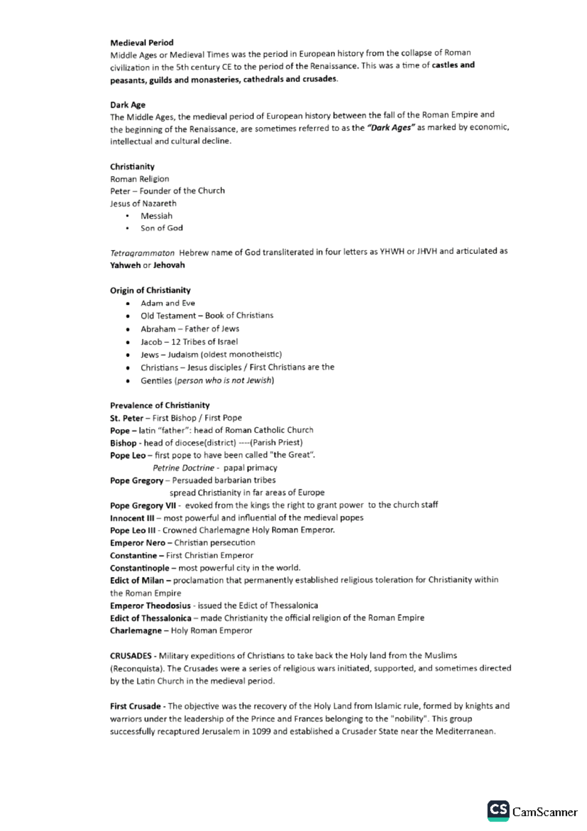 History-Part4 - Summary Bachelor of Secondary Education - Medieval ...