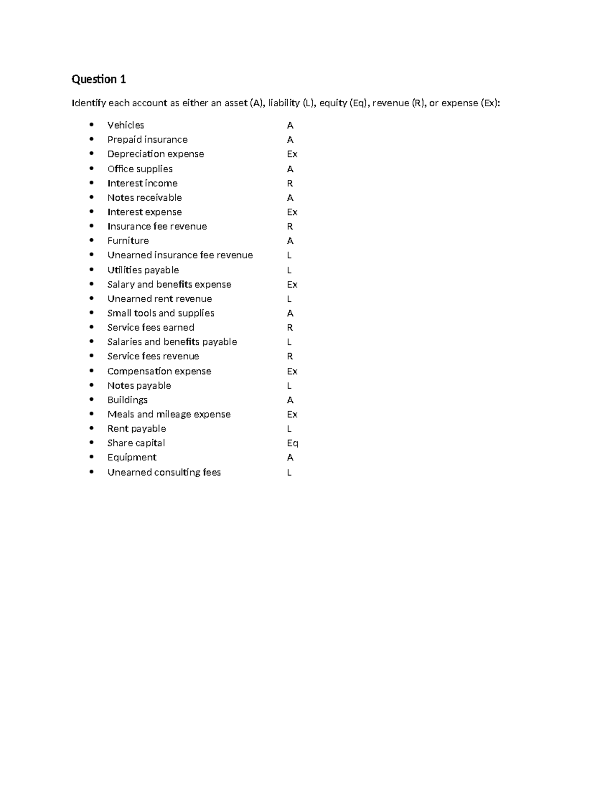 Class practice qs 1 - Elements solution - Question 1 Identify each ...