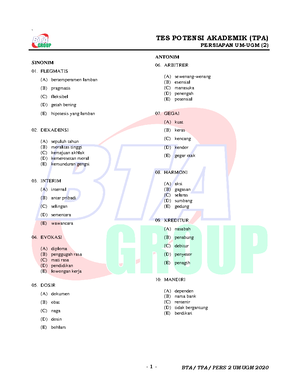 MTK TO3 - Practical of math - TPA I - Studocu