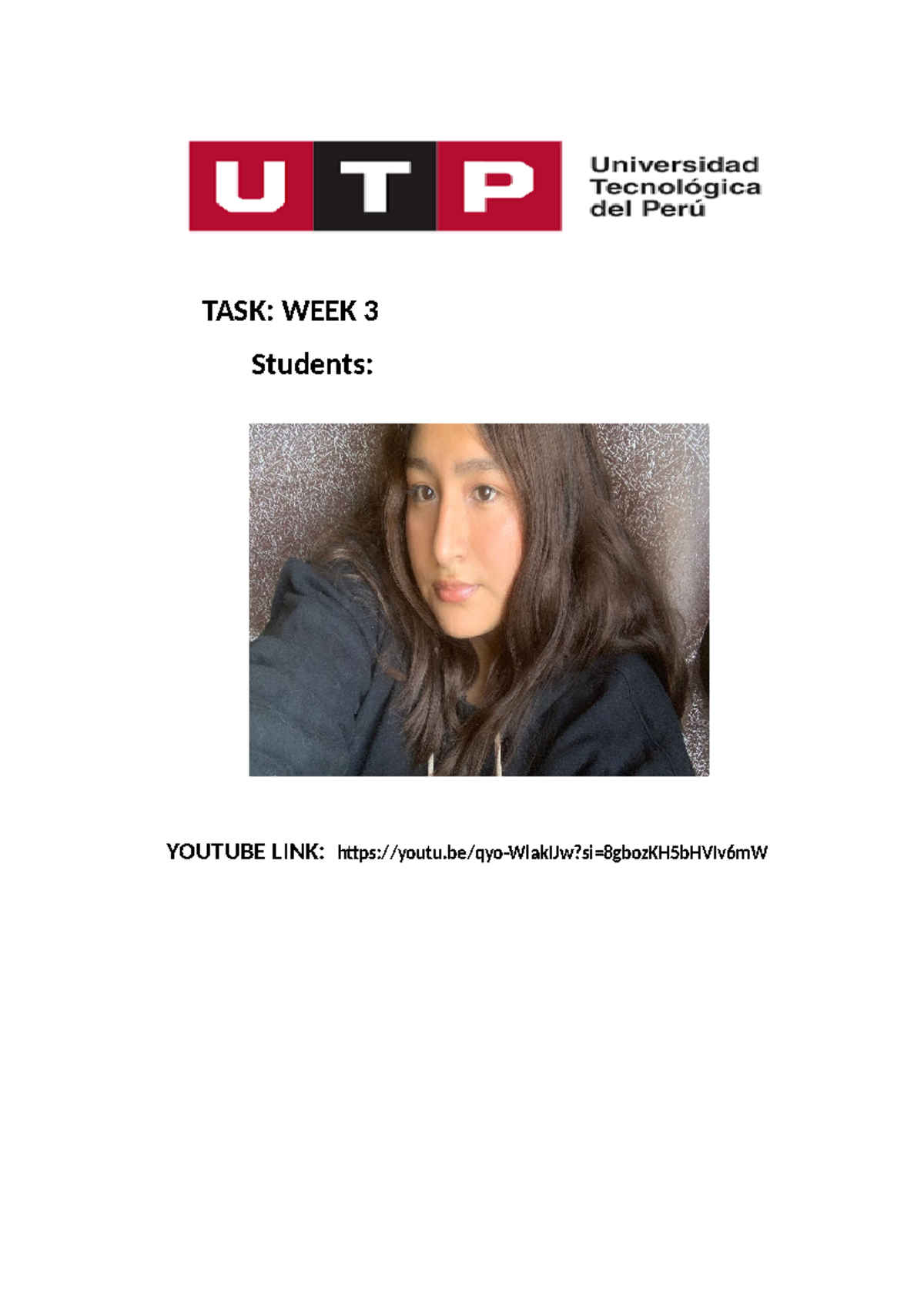 Ingles 1 Ingles Iii Task Week 3 Students Youtube Link Youtu Qyo