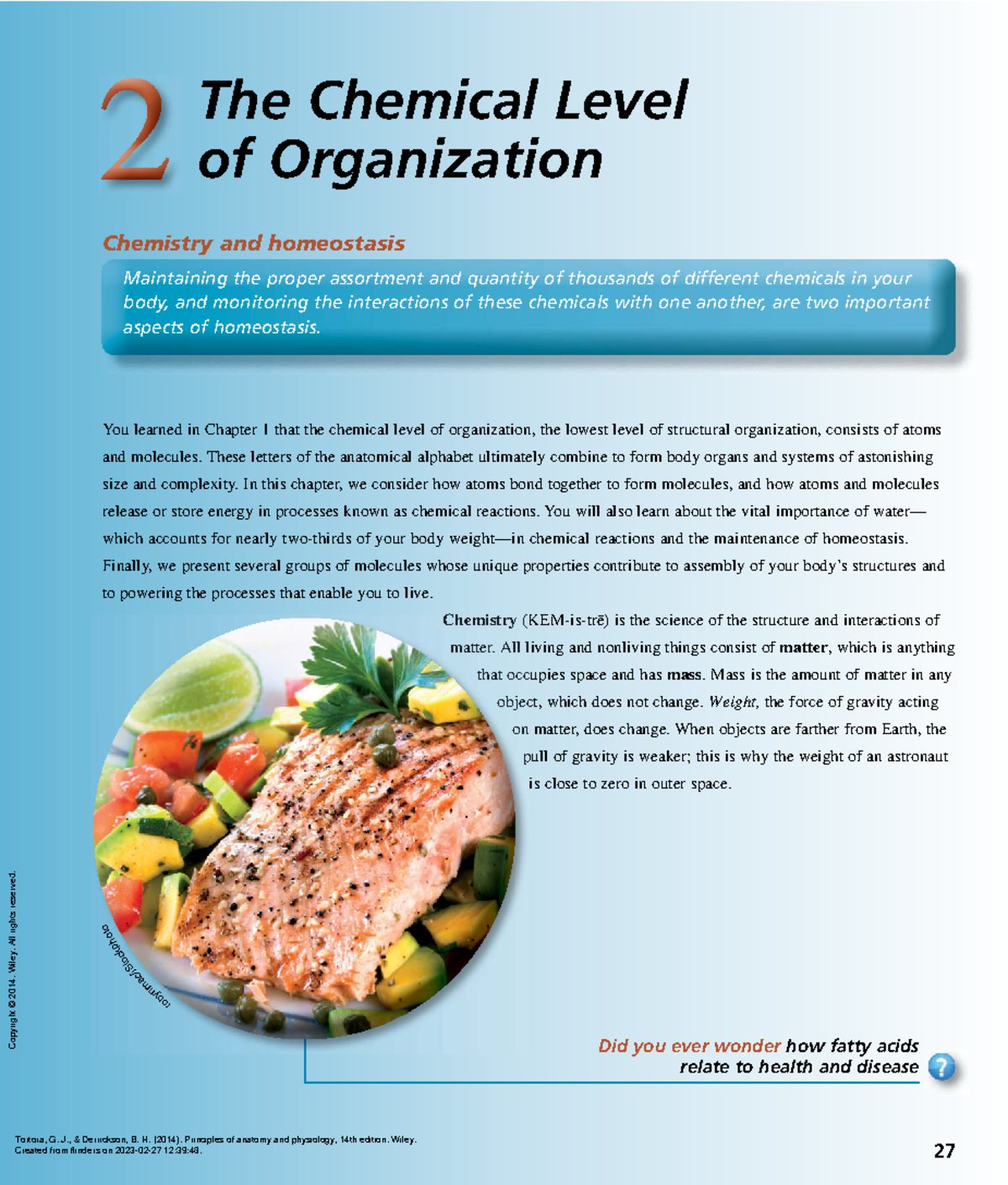 2 THE Chemical Level OF Organization Principles of Anatomy and ...