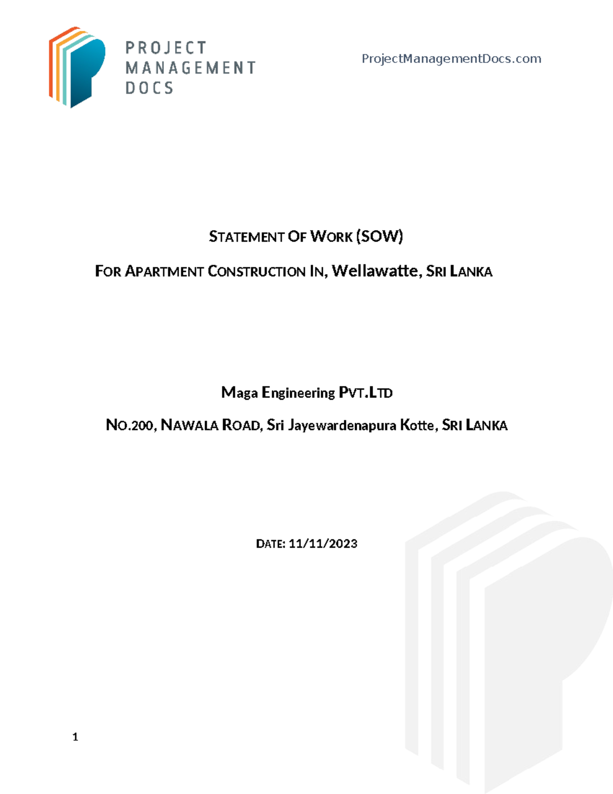 Maga Engineering pvt ltd sow - STATEMENT OF WORK (SOW) FOR APARTMENT ...