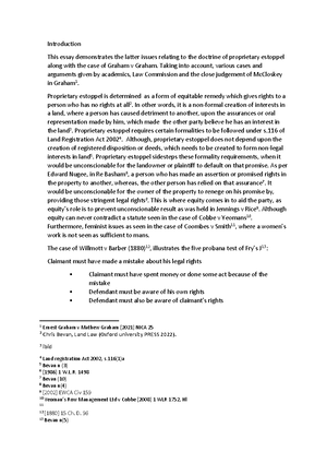 Equity & trust instrument (1) handout - LX2083 Law of Trusts Equity and ...