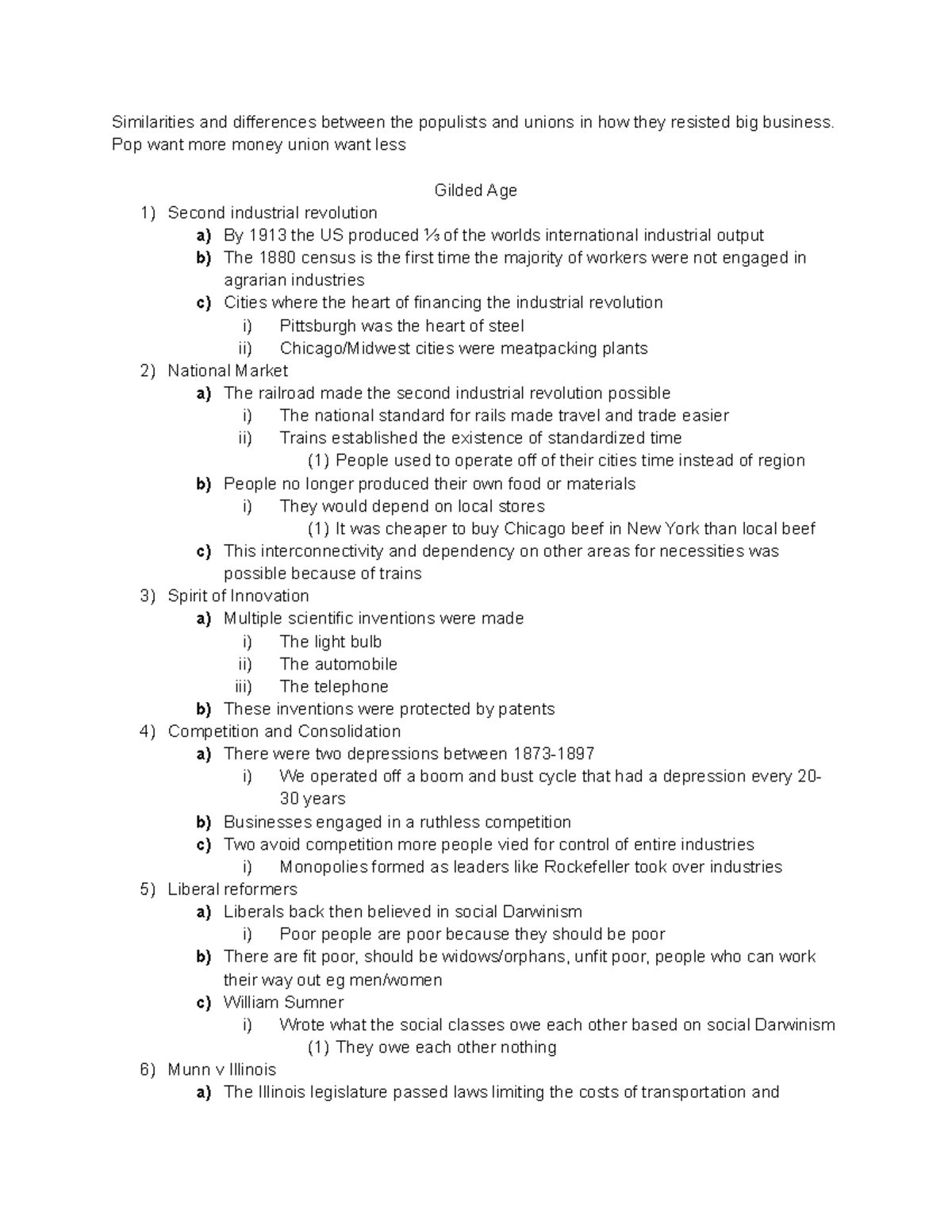 Apush Gilded age Period 6 - Similarities and differences between the ...
