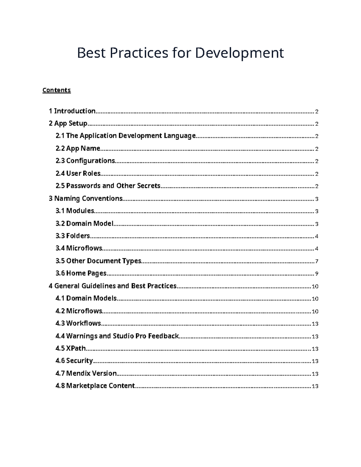 Best Practices for development - - Studocu