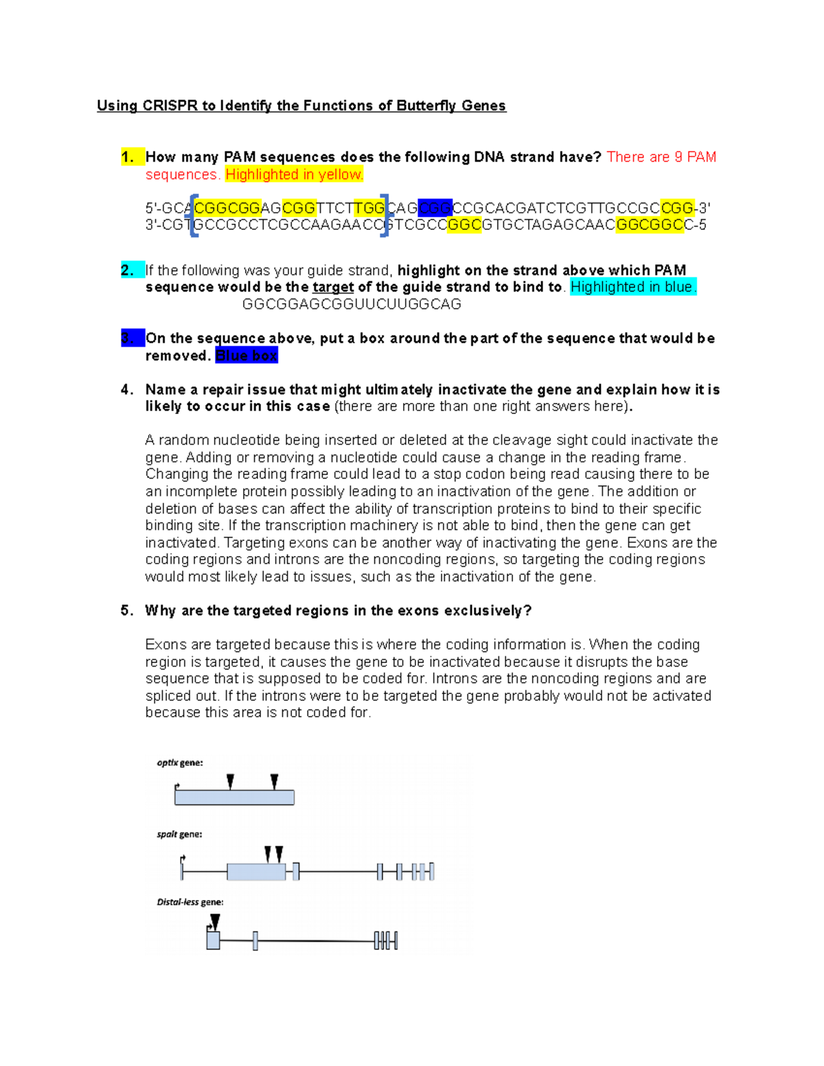Challenge question 2 (1) Aaaaaaa - Using CRISPR to Identify the ...