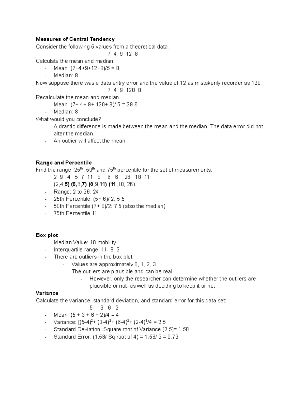 Week 10 Tutorial - Assigned work - Measures of Central Tendency ...