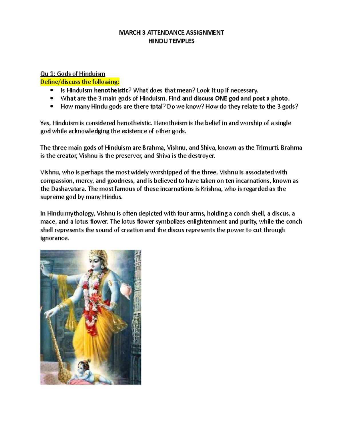 March 3 Attendance Assignment - MARCH 3 ATTENDANCE ASSIGNMENT HINDU ...