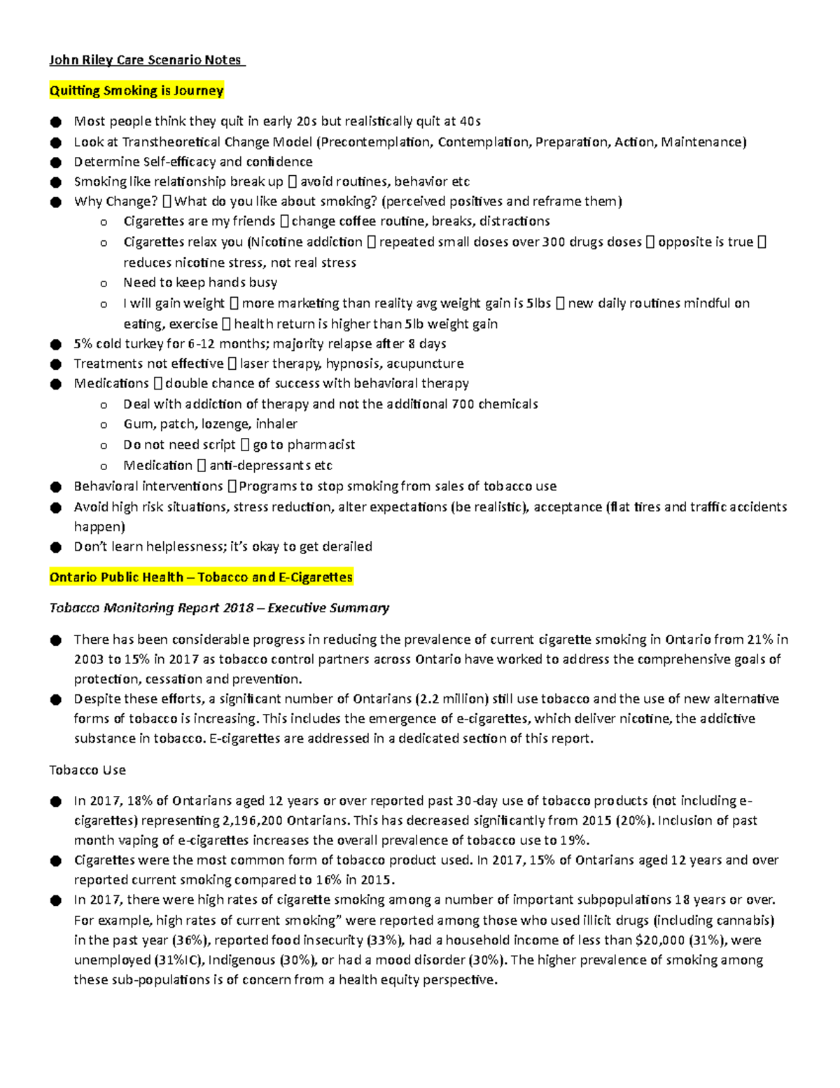 Z01 Care Scenario Notes - John Riley - John Riley Care Scenario Notes ...