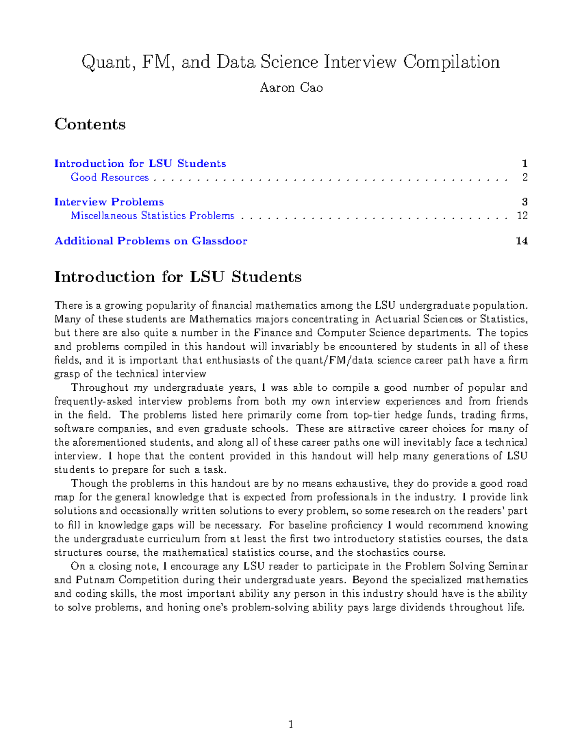 Quant Interview Prep - idk - Quant, FM, and Data Science Interview ...