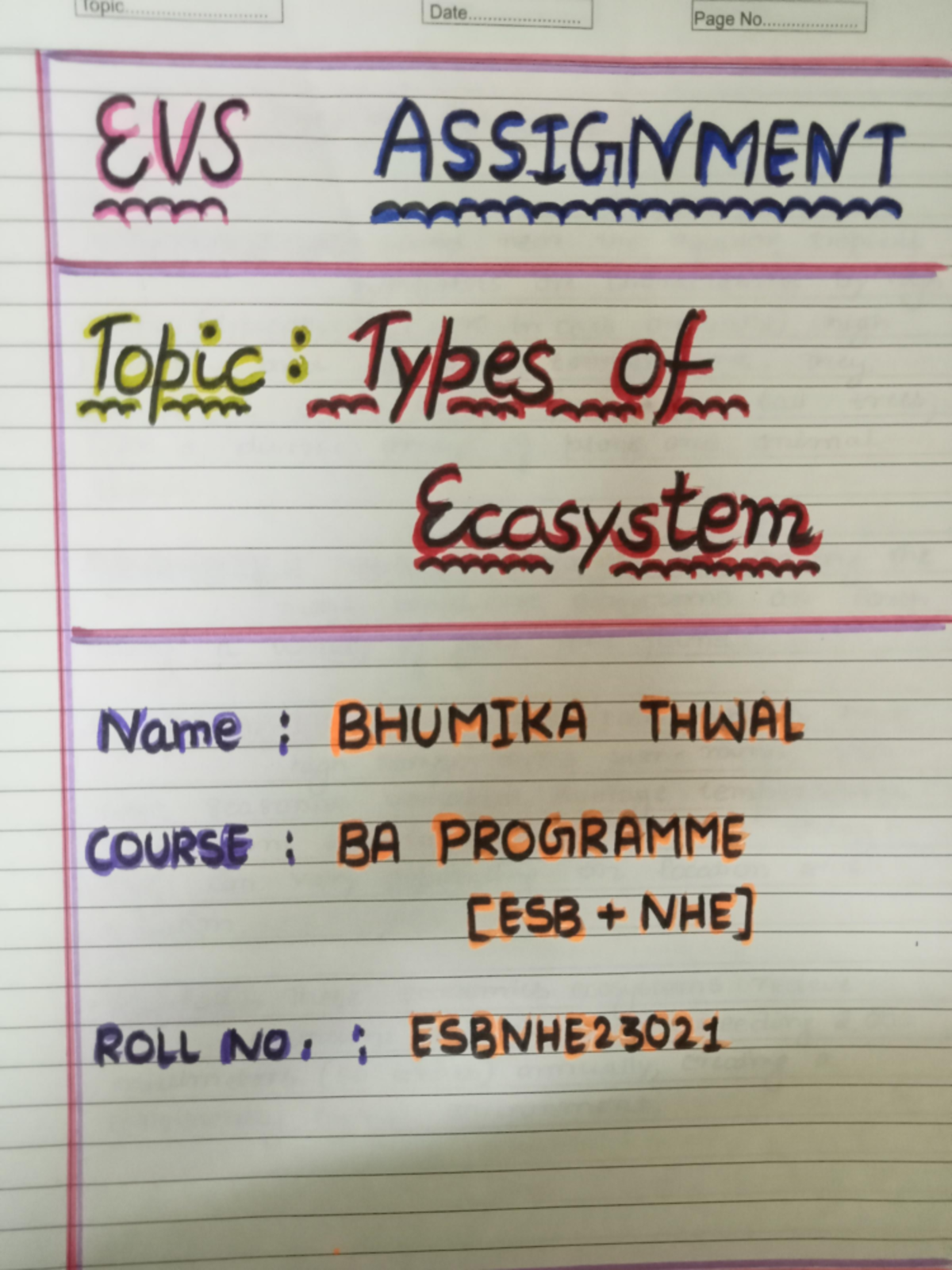 Bhumika Thwal EVS Assignment - Korean A: Literature HL - Studocu