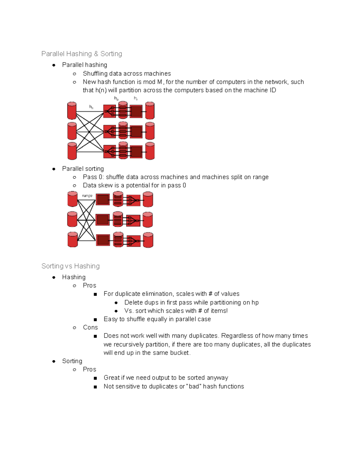 Lec 10 Sorting And Hashing Ii Parallel Hashing And Sorting Parallel