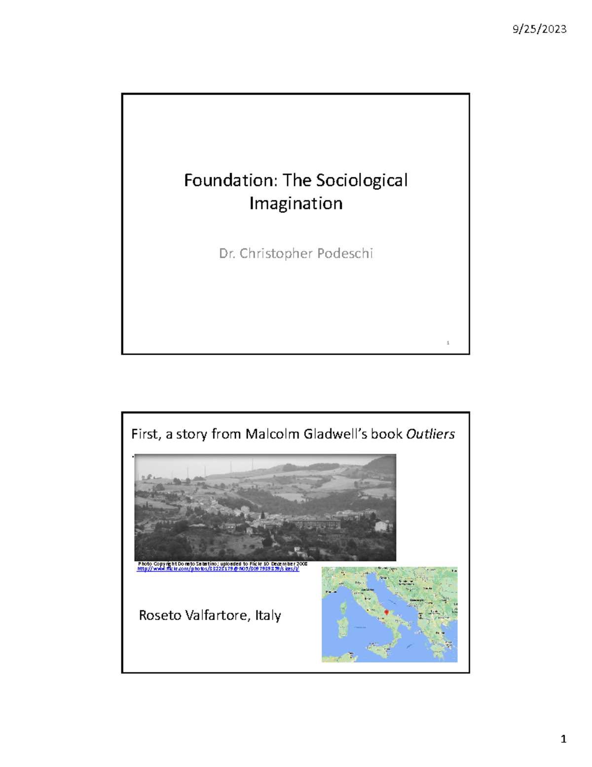 Foundation - The Sociological Imagination - Christopher Podeschi 1 ...