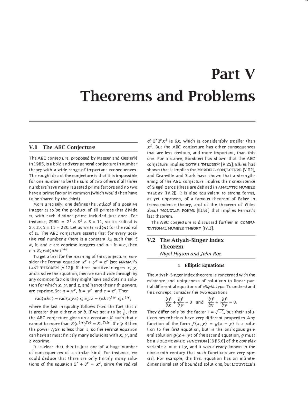What-is-mathematics-about part 5 - Part V Theorems and Problems V The ...