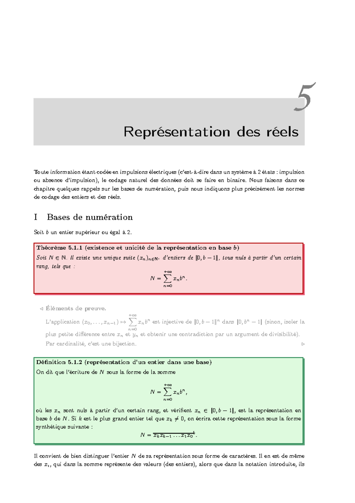 Representation-des-reels - 5 Représentation des réels Toute information ...