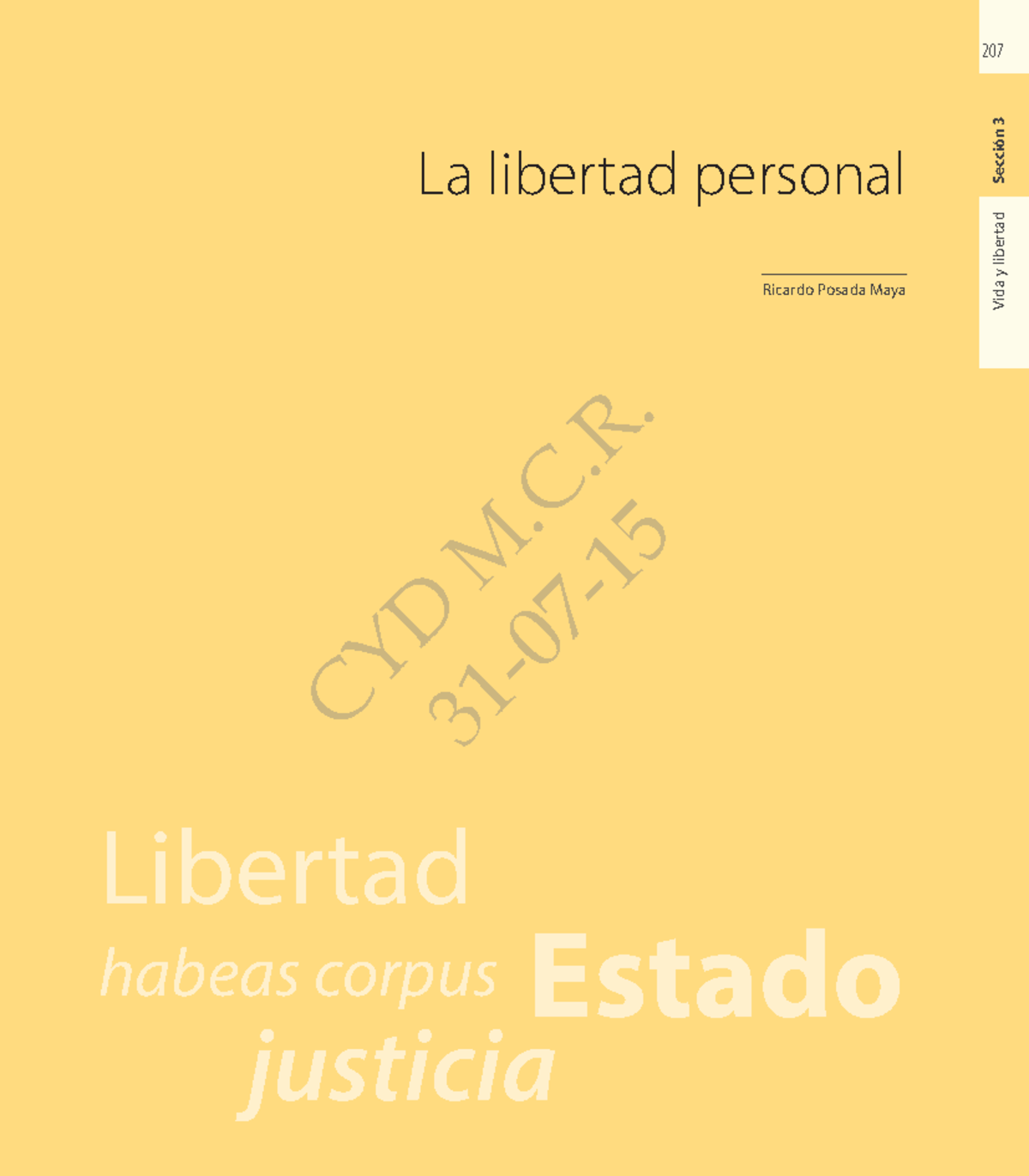 La Libertad personal - Resumen Constitución y democracia - 207 La ...