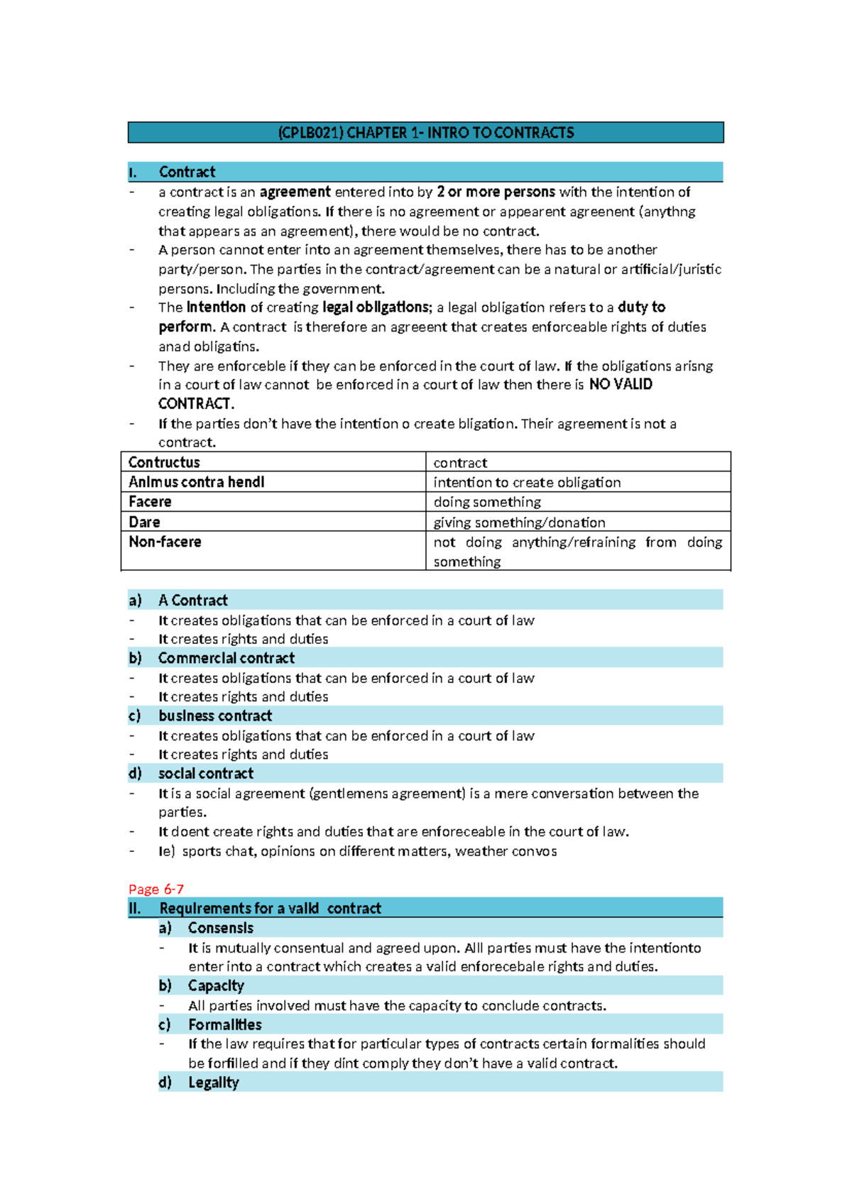 Cplb021 Chapter 1 Intro To Contracts Cplb021 Chapter 1 Intro To Contracts I Contract