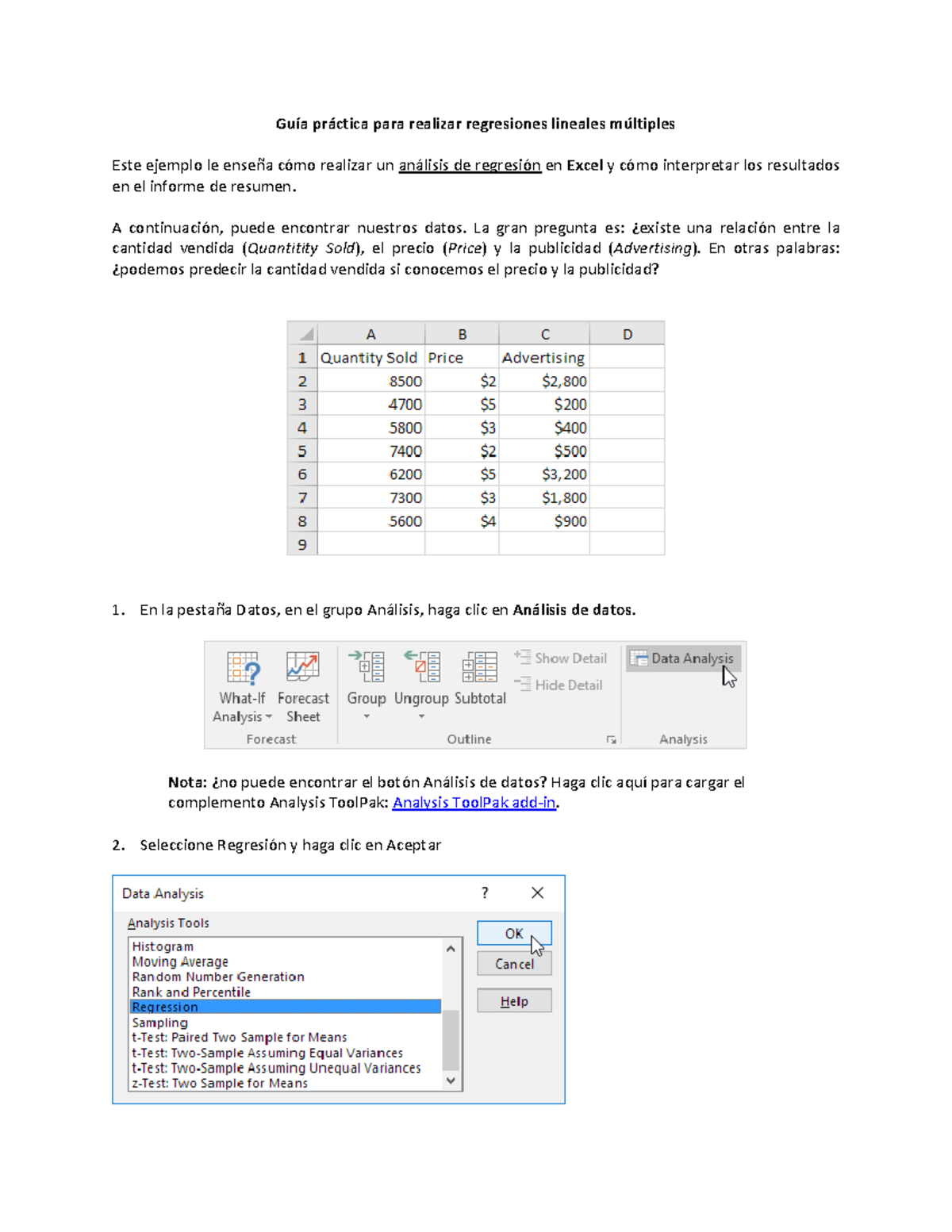 Guía - Regresión Lineal Múltiple - Guía práctica para realizar ...