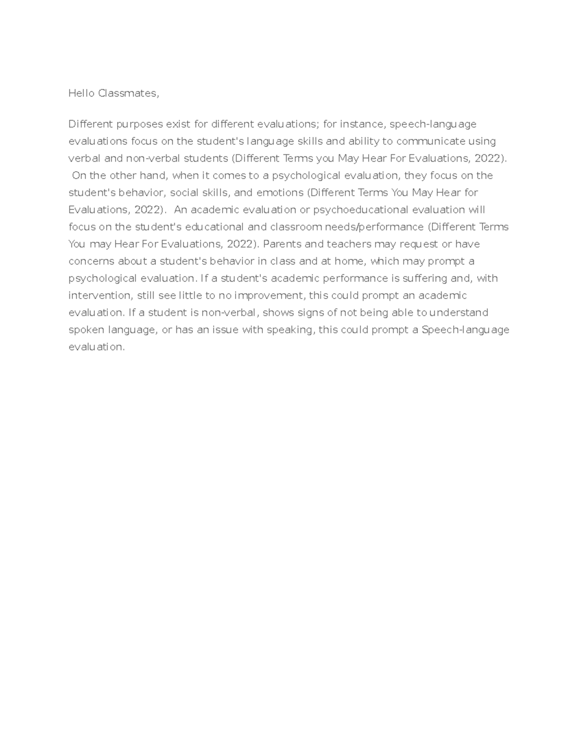 Hello Classmate 1 - DQ 1 Topic 5 - Hello Classmates, Different purposes ...