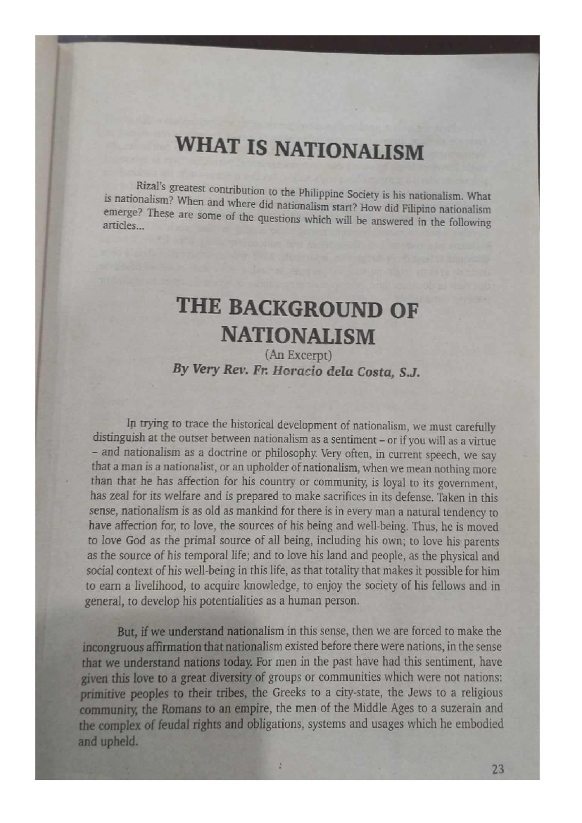 The Background of Nationalism - WHAT IS NATIONALISM greatest ...